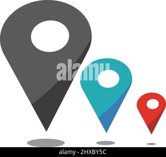 Pins map icon. Locate pin gps map. Vector illustration. Stock image ...