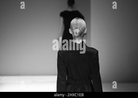 Fashion Show, CatwalkFashion catwalk runway event, model walking the ...