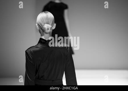 Fashion Show, CatwalkFashion catwalk runway event, model walking the ...