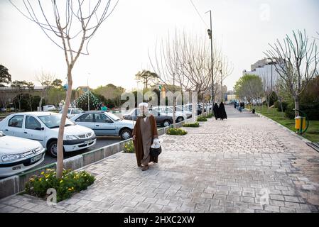 Qom, Iran. 10th Mar, 2022. Two men visit Ayatollah Khomeini's house in ...
