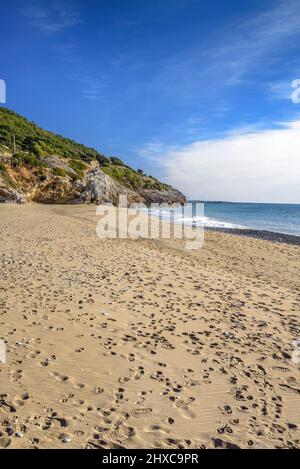 Garraf beach, at the base of the Garraf massif, between the cities of ...