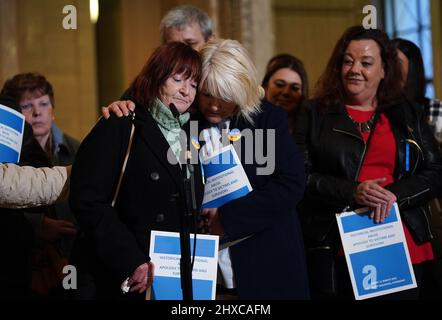 Kate Walmsley of the SAVIA lobby group during a press briefing in the ...