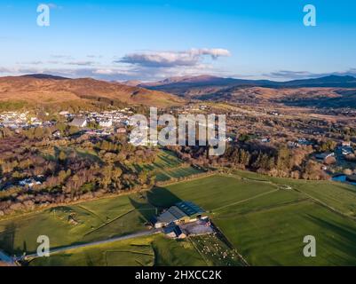 Aerial view of Glenties in County Donegal, Ireland Stock Photo - Alamy