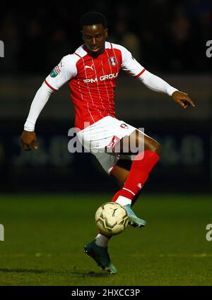 Rotherham United's Hakeem Odoffin in action during the Papa John's ...