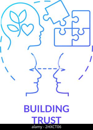 Trust building blue gradient concept icon Stock Vector Image & Art - Alamy