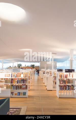 travel, floor, futuristic, kirjasto oodi, shelves, structure, window ...