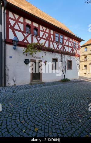 Town Hall at Dettelbach, Dettelbach, Lower Franconia, Bavaria, Germany ...