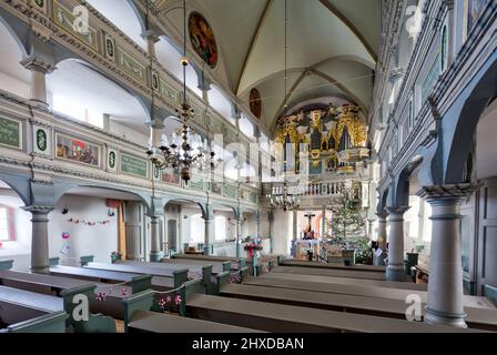 Trinitatis church, interior, altar, gallery, Advent, Christmas ...