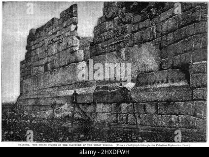 Foundation stone Baalbek Ancient city in Lebanon.Heliopolis temple ...