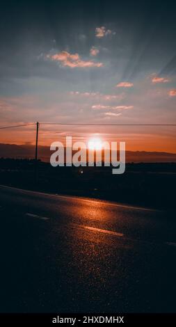 Roadside view and beach background Stock Photo - Alamy
