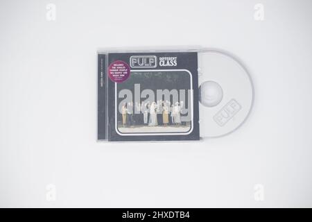 Pulp - Different Class album cover with CD on white background Stock ...