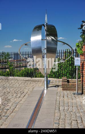 Prime meridian line Royal Observatory, Greenwich, London, England Stock ...