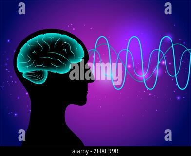Brain waves, illustration Stock Photo - Alamy