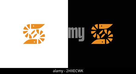 Unique and modern R letter initial shrimp logo design Stock Vector ...