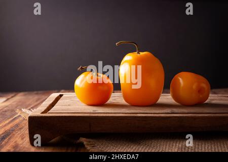 Chile Manzano. Also known as rocoto, locoto, morrongo, peron. Commonly ...