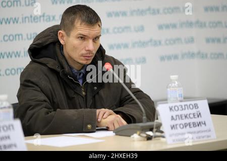 Kyiv, Ukraine. 11th Mar, 2022. Russian pilot Alexey Kozlov, who has ...
