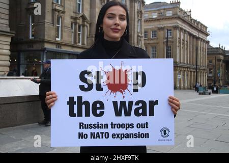 Ukraine: Stop the War Demo, Newcastle upon Tyne, UK. 12th March, 2022 ...