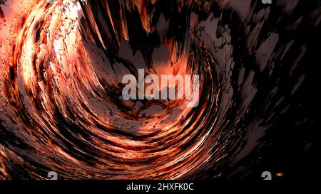 Swirling tornado of black and red color, seamless loop. Motion ...