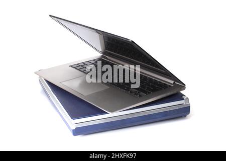 Old and new computer or laptop comparison, technology concept Stock ...