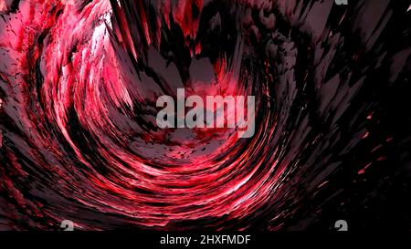 Swirling tornado of black and red color, seamless loop. Motion ...