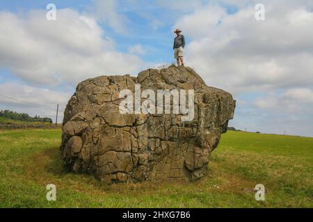 Classic Landforms: The Clochoderick erratic in Renfrewshire Stock Photo ...