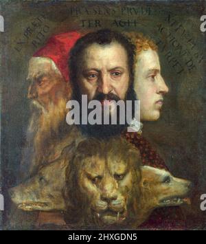An Allegory of Prudence, Titian, 1550-1565 Stock Photo - Alamy