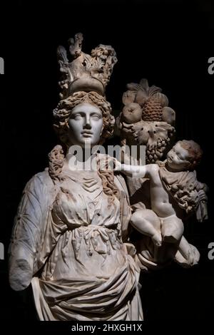 Statue of Tyche in Istanbul Archaeology Museum in Turkey Stock Photo ...