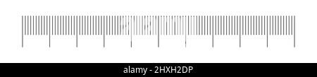 Ruler, tape or thermometer scale template. Horizontal distance, height ...