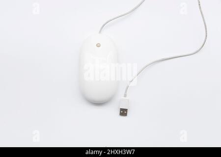 Original apple iMac white lozenge shape plastic USB computer mouse ...