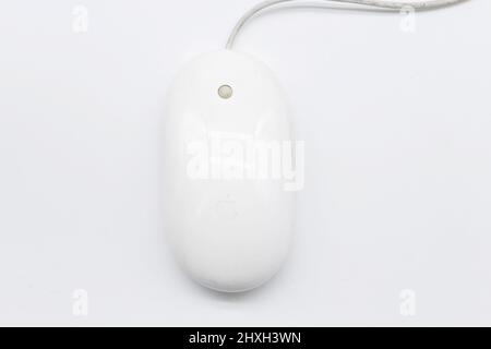 Original apple iMac white lozenge shape plastic USB computer mouse ...