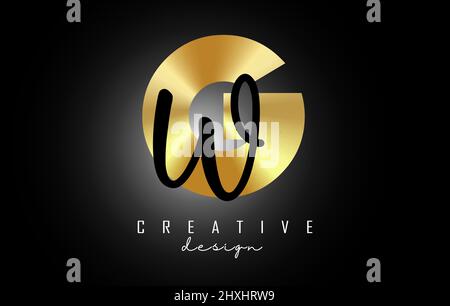 Letters GW logo with a minimalist design. Letters G and W with ...