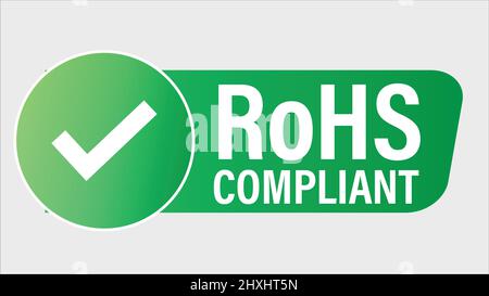 RoHS compliant symbol, label. Quality mark. RoHS icon. Restriction of ...