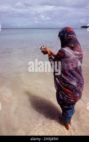 Ganga asna fête indienne blue bay Stock Photo - Alamy