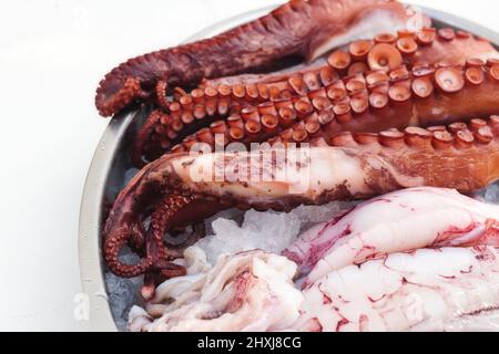 Cuttlefish uncooked, Squid Mediterranean seafood at studio Stock Photo ...