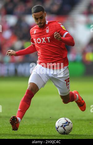 Max Lowe of Nottingham Forest in action during the Sky Bet Championship ...