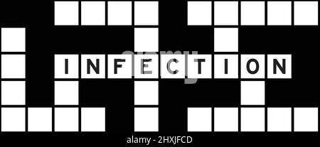 Alphabet letter in word sepsis on crossword puzzle background Stock ...