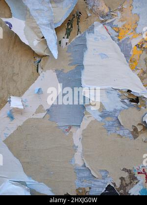 billboard hoarding paper decollage Stock Photo - Alamy