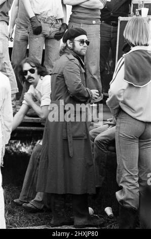 Elton John pictured at Reading Rock Festival. August 1977 Stock Photo ...