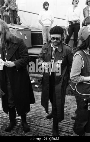 Elton John pictured at Reading Rock Festival. August 1977 Stock Photo ...