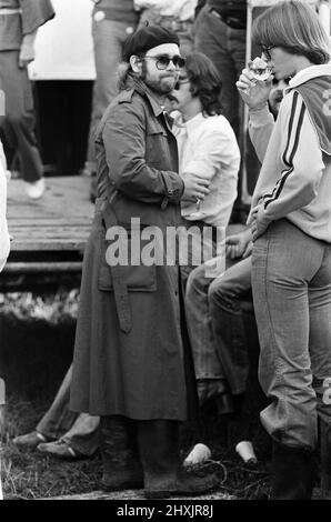 Elton John pictured at Reading Rock Festival. August 1977 Stock Photo ...