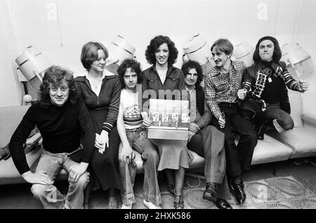 Slade in West Bromwich, with a copy of their new album "Whatever ...