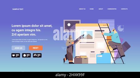 arab developers creating website ui interface web application ...