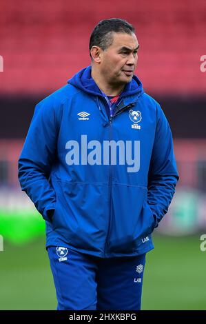 Bristol Bears' Director of Rugby Pat Lam arrives for the Gallagher PREM ...