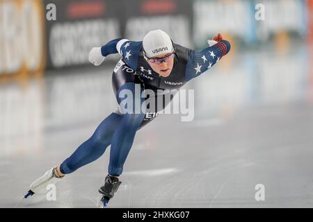 HEERENVEEN,NETHERLANDS - MARCH 5: Kimi Goetz of United States of ...