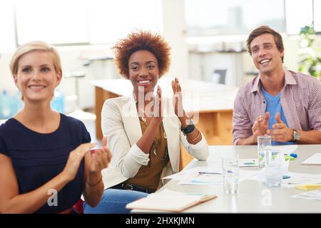 Motivated Team of Business Professionals Working Together Stock Photo ...