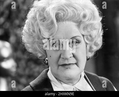 Mrs Slocombe (Actress Molly Sugden) seen here on the set of the film of ...