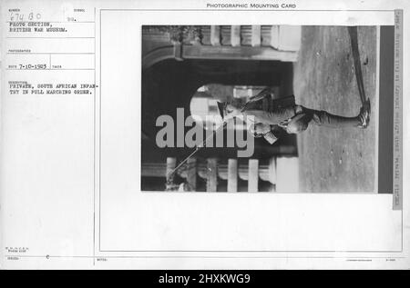 Private in full marching order Stock Photo - Alamy