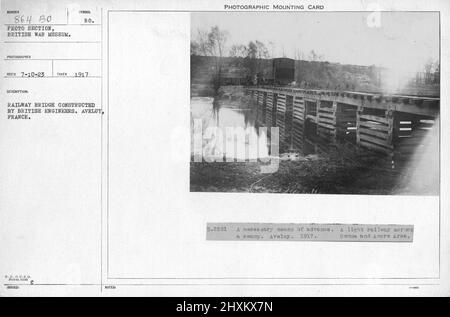 Bridge constructed by the British Engineers. Aveluy, France. Collection ...