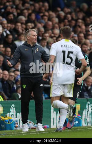 Leeds, UK. 13th Mar, 2022. Adam Forshaw #4 of Leeds United gives a ...