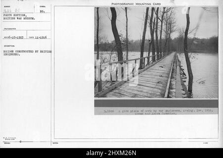 Bridge constructed by the British Engineers. Aveluy, France. Collection ...